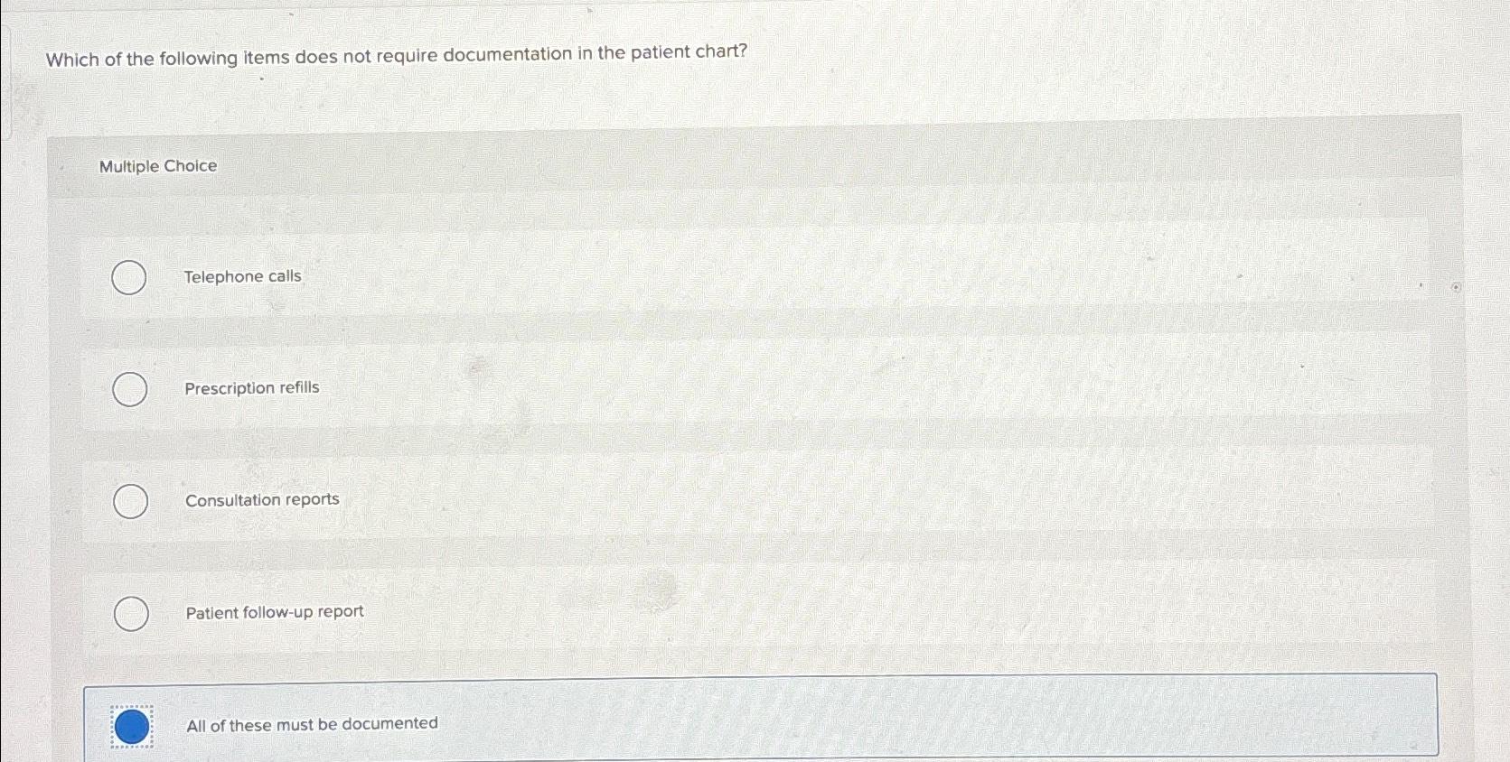 Solved Which of the following items does not require | Chegg.com