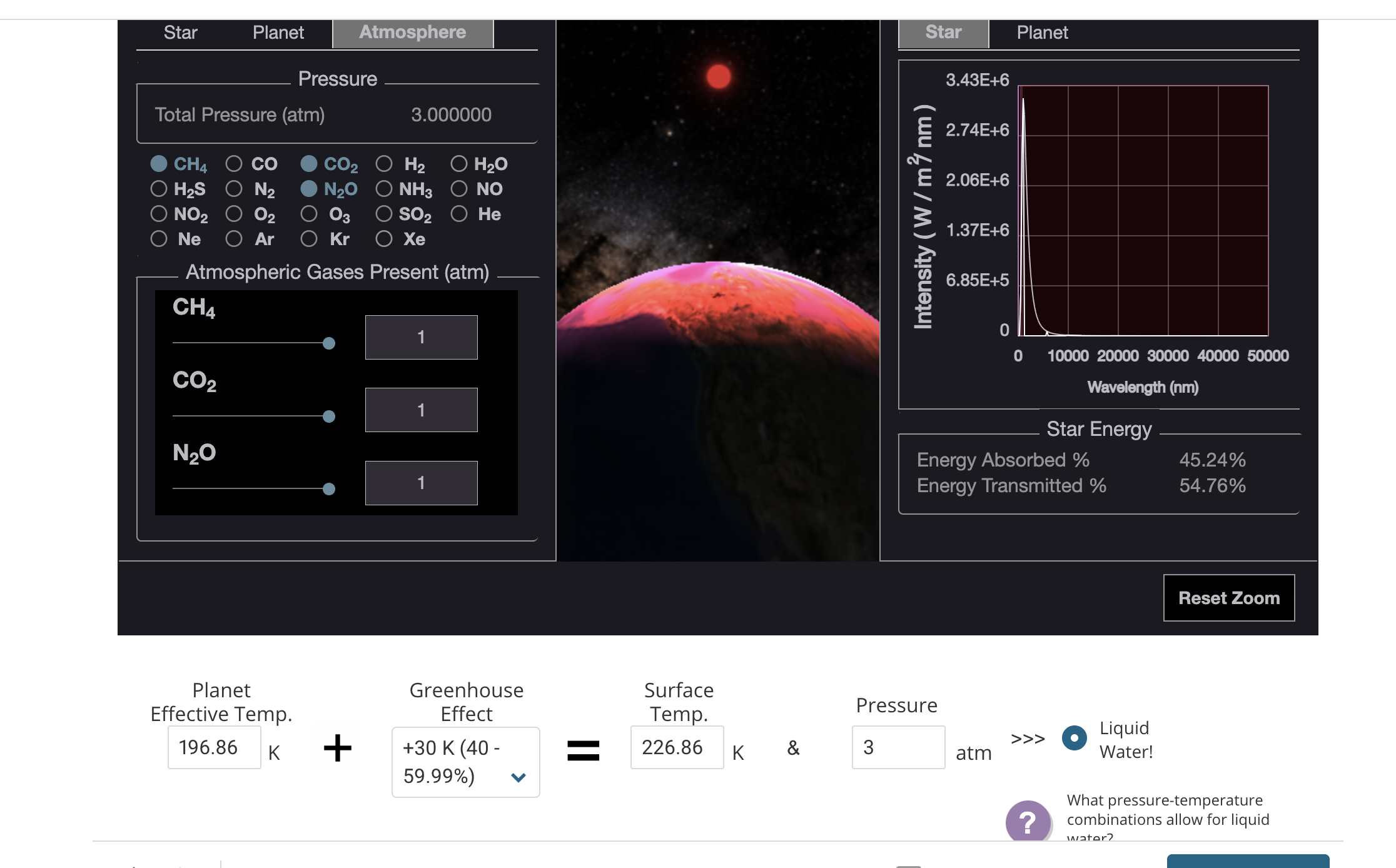 Reset ZoomPlanetEffective Temp.196.86 | Chegg.com