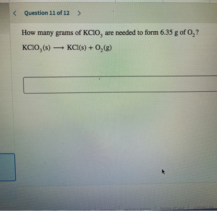 Solved How many grams of KCIO, are | Chegg.com