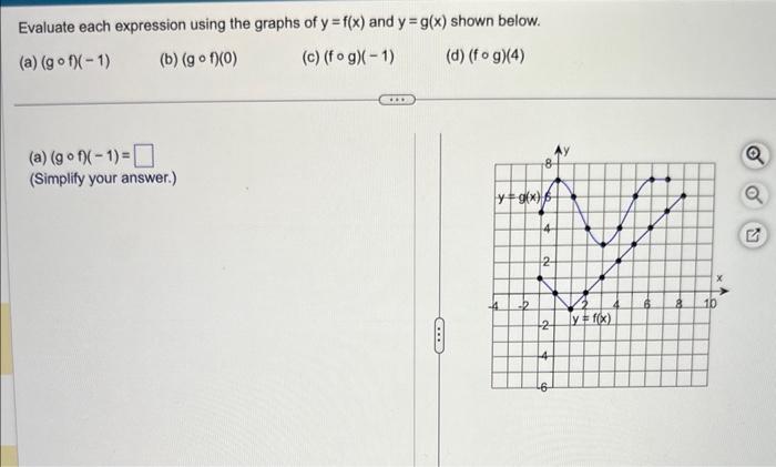 Solved Evaluate each expression using the graphs of y=f(x) | Chegg.com