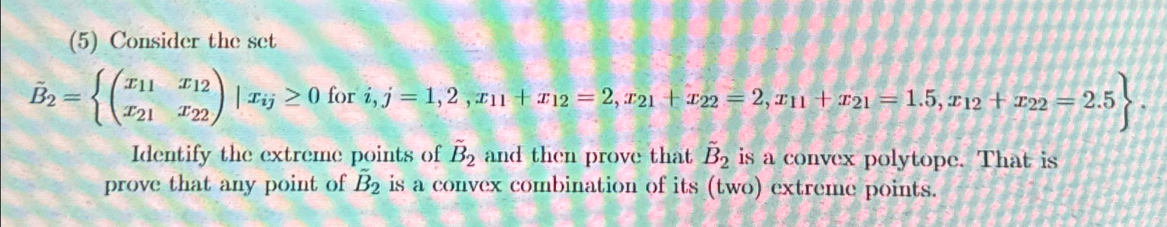 Solved (5) Consider the | Chegg.com
