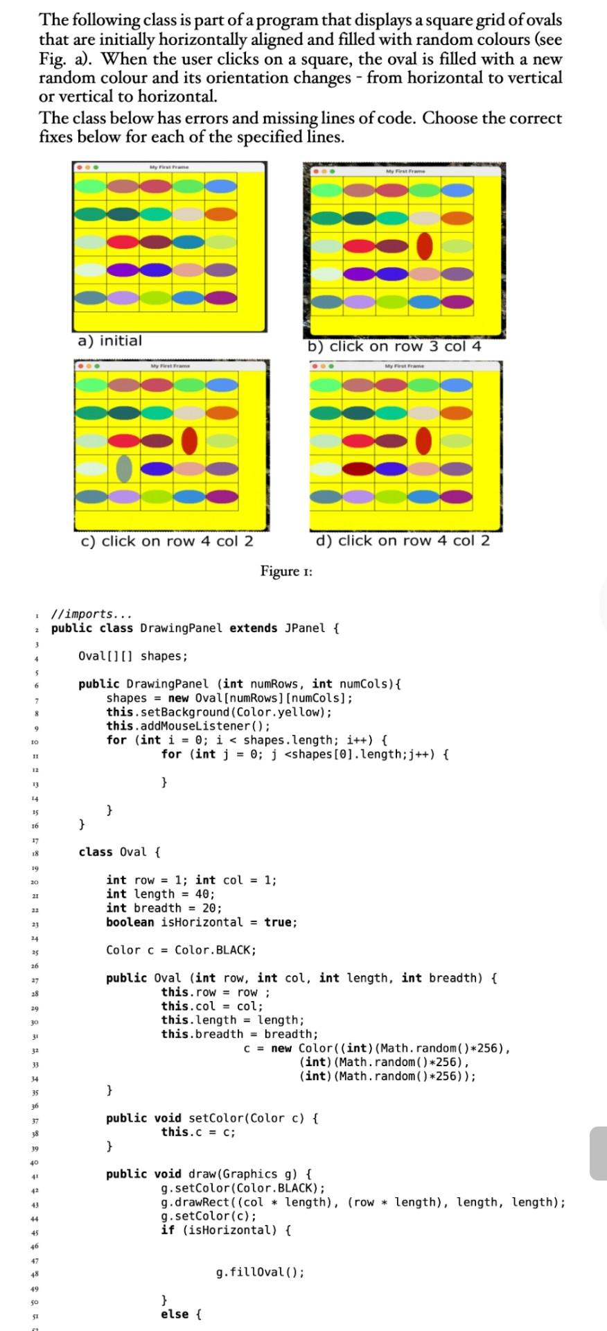 Solved The following class is part of a program that | Chegg.com