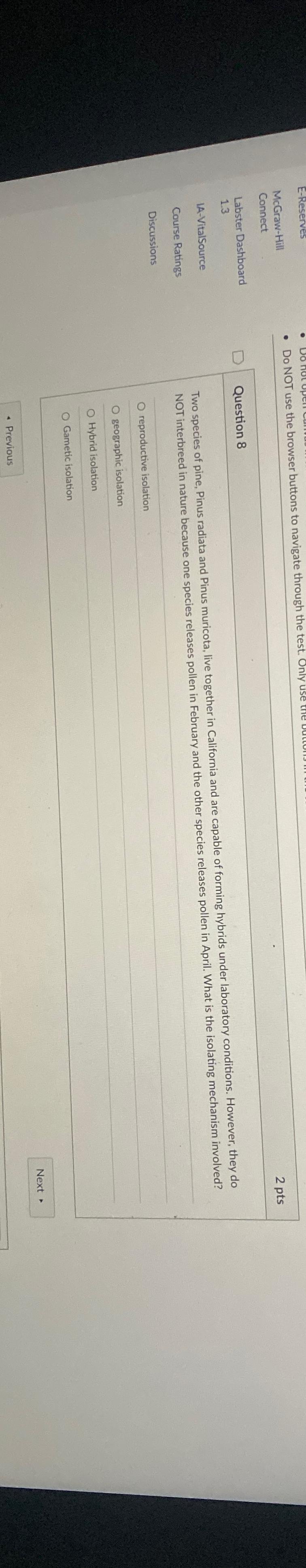 Solved McGraw-HillDo NOT use the browser buttons to navigate | Chegg.com