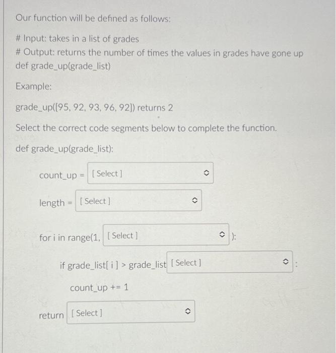 Solved Our function will be defined as follows: # Input: | Chegg.com