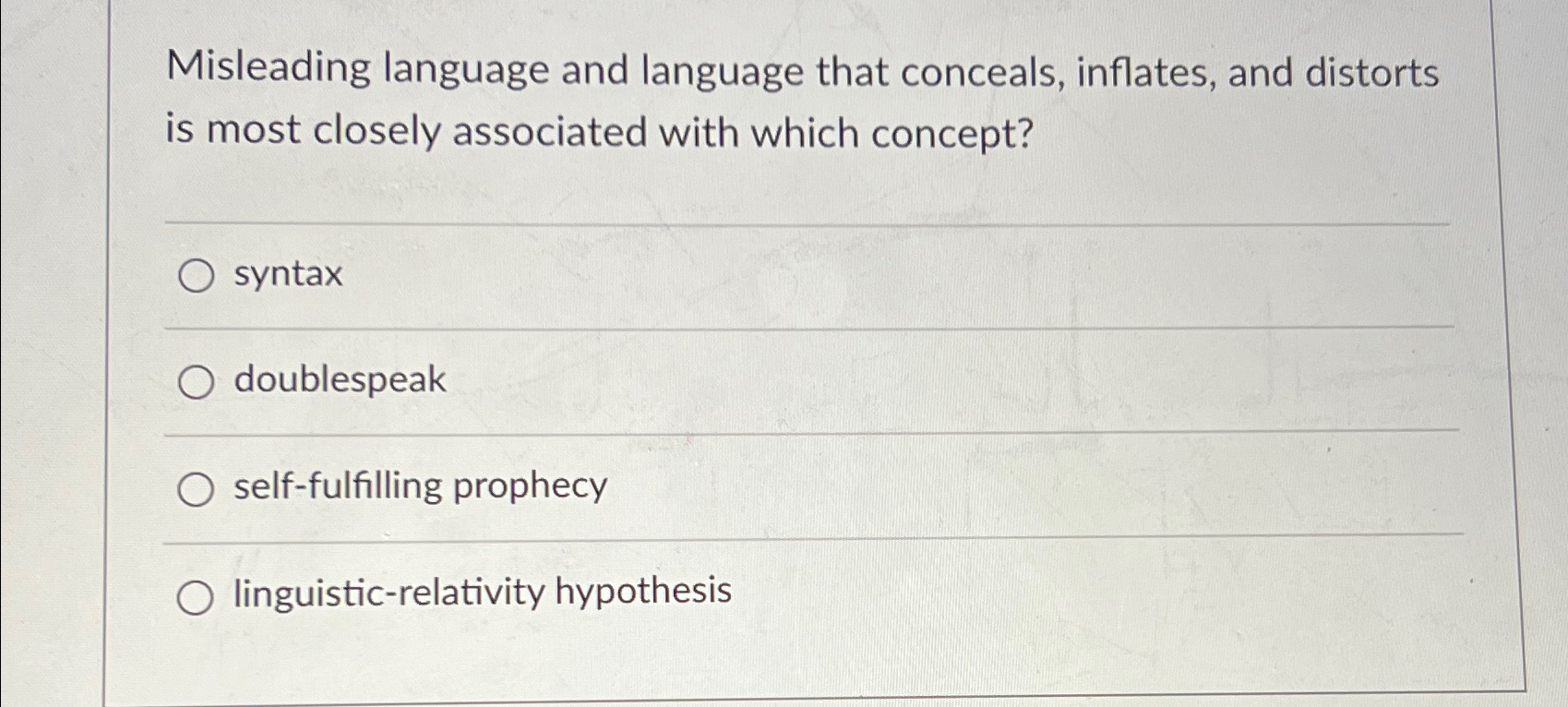 Solved Misleading language and language that conceals, | Chegg.com