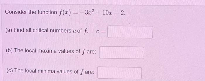 Solved Consider The Function F X −6x3−36x2 90x−8 A F Is