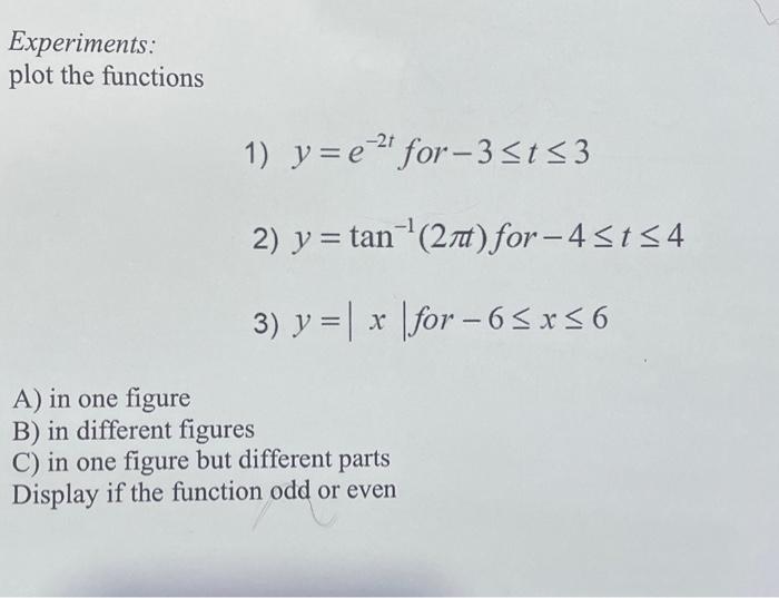 Solved write a command in matlap to complete the steps A, B, | Chegg.com