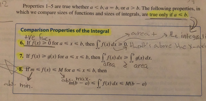 Solved By using "Comparison Properties of Integral" He wants | Chegg.com