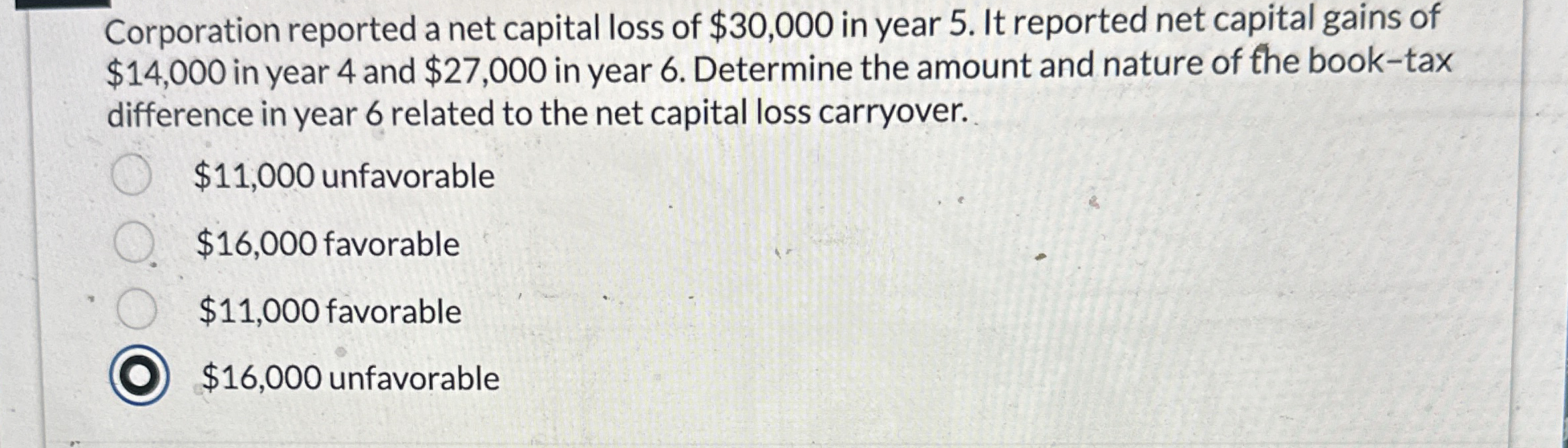 Solved Corporation reported a net capital loss of $30,000 | Chegg.com