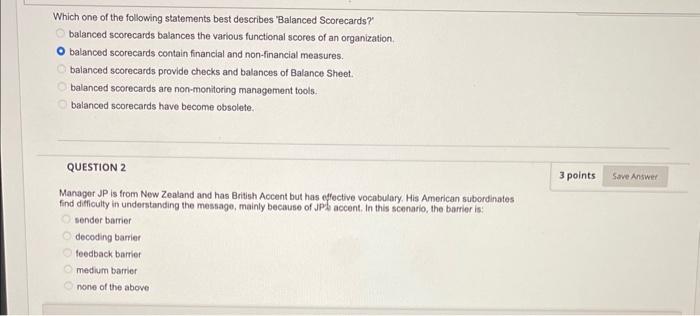 Solved Which one of the following statements best describes | Chegg.com