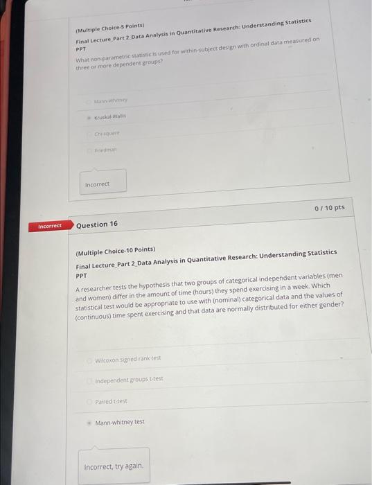 Solved (Multiple Choice.5 points) Final Lecture Part 2 Dats | Chegg.com