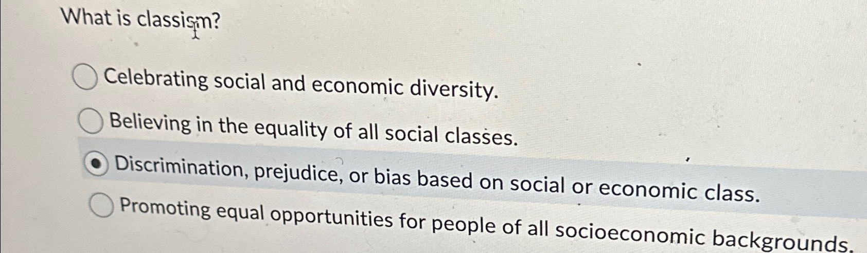 Solved What is classigm?Celebrating social and economic | Chegg.com