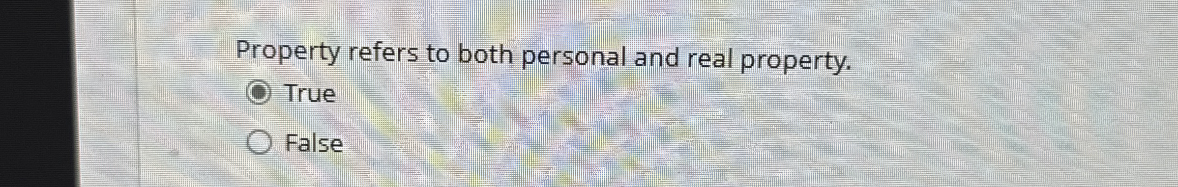 Solved Property refers to both personal and real | Chegg.com