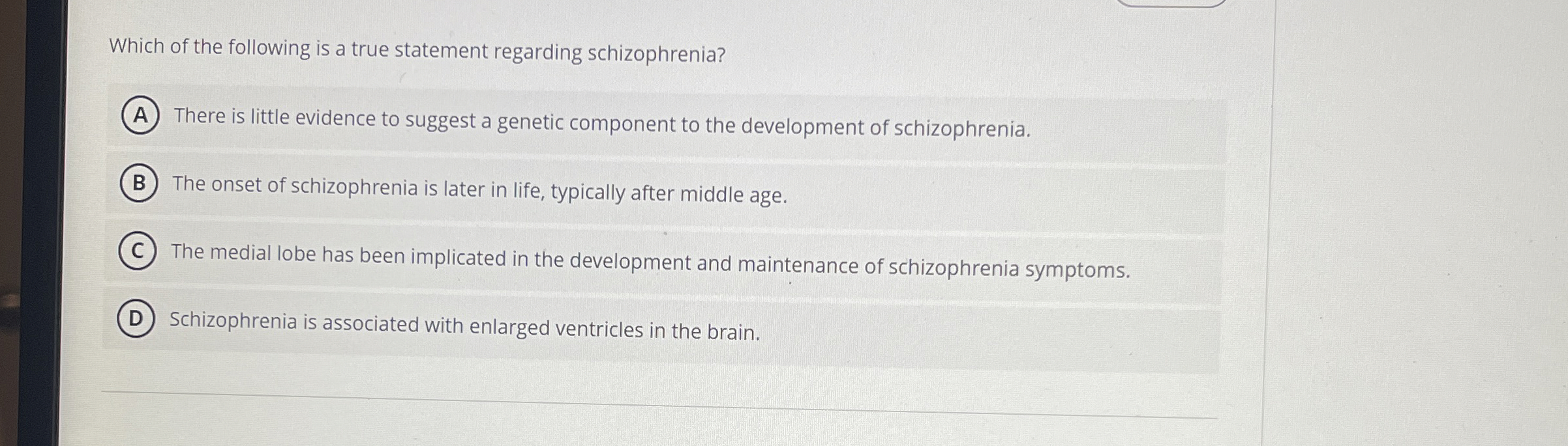 Solved Which of the following is a true statement regarding | Chegg.com