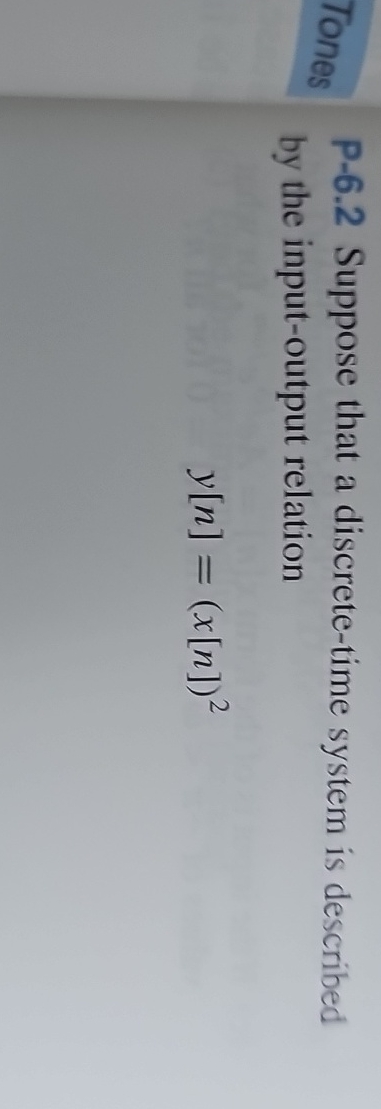 Solved P-6.2 ﻿Suppose that a discrete-time system is | Chegg.com