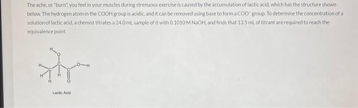 Solved The ache, or "burn", you feel in your muscles during | Chegg.com