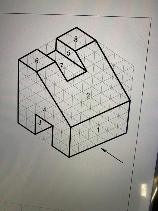 Solved please, I want to sketch the three orthographic views | Chegg.com