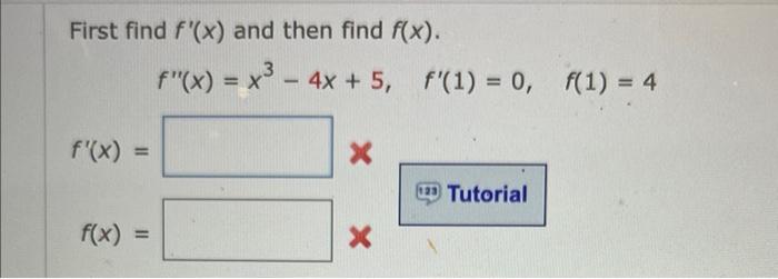 Solved First find f′(x) and then find f(x) | Chegg.com