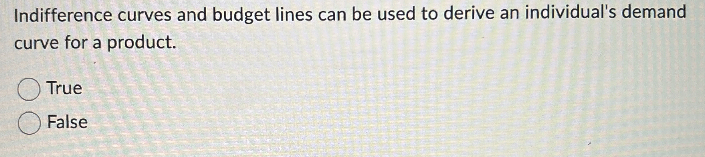 Solved Indifference curves and budget lines can be used to | Chegg.com