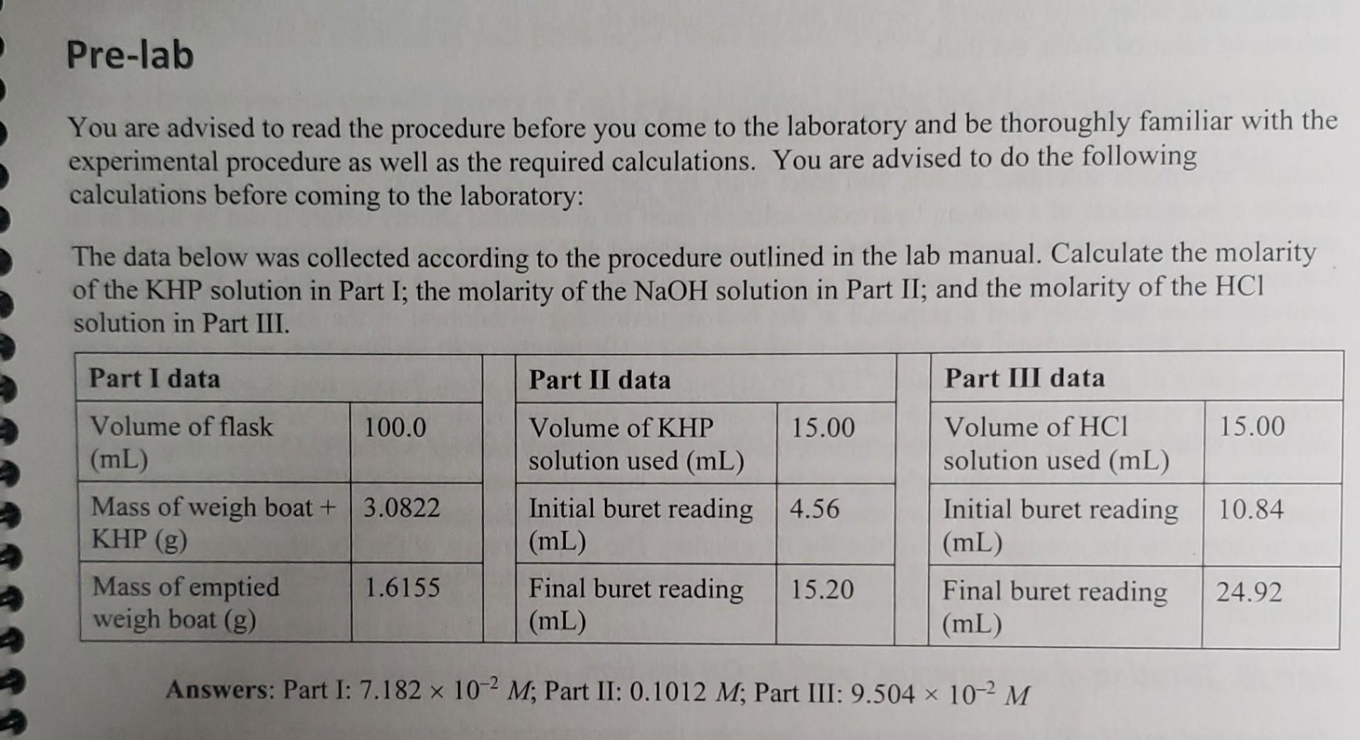Solved You are advised to read the procedure before you come | Chegg.com