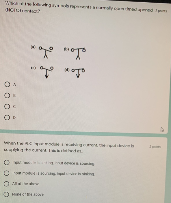 Solved Which of the following symbols represents a normally | Chegg.com