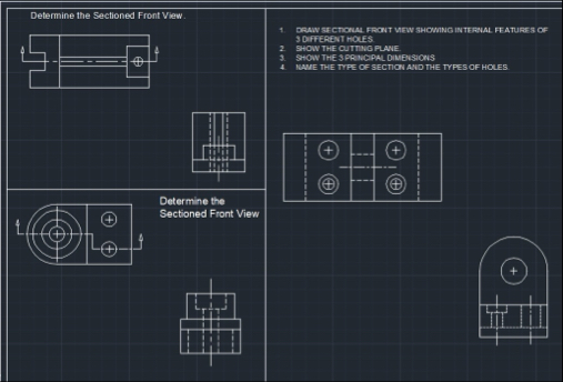 Complete sectional views Follow the written | Chegg.com