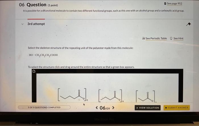 Solved Question (1 point) It is possible for a difunctional | Chegg.com