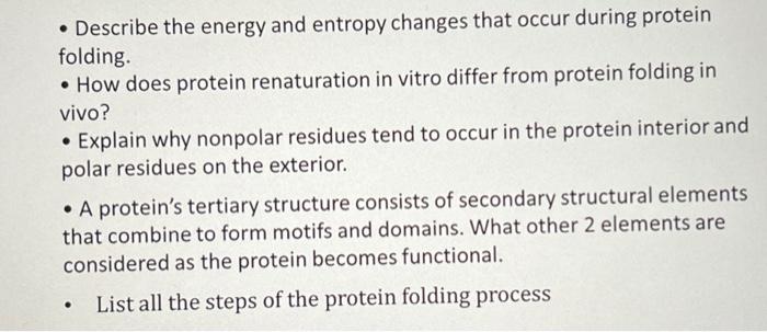 Solved - Describe the energy and entropy changes that occur | Chegg.com