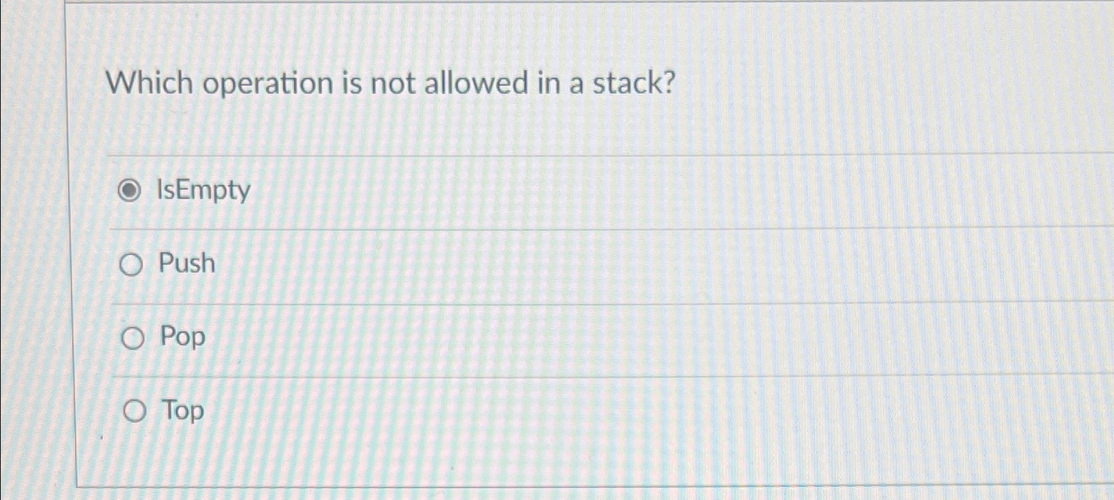 Solved Which operation is not allowed in a | Chegg.com