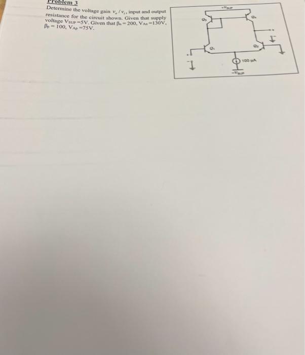 Solved Determine the voltage gain vj/vi, input and output | Chegg.com