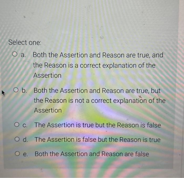 Solved The following is an Assertion/Reason question. These | Chegg.com
