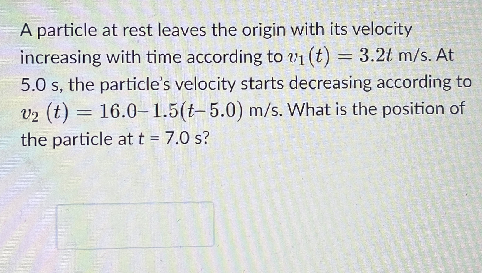 Solved A particle at rest leaves the origin with its | Chegg.com