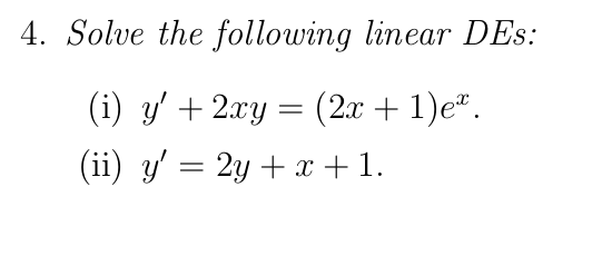 Solved Solve the following linear | Chegg.com