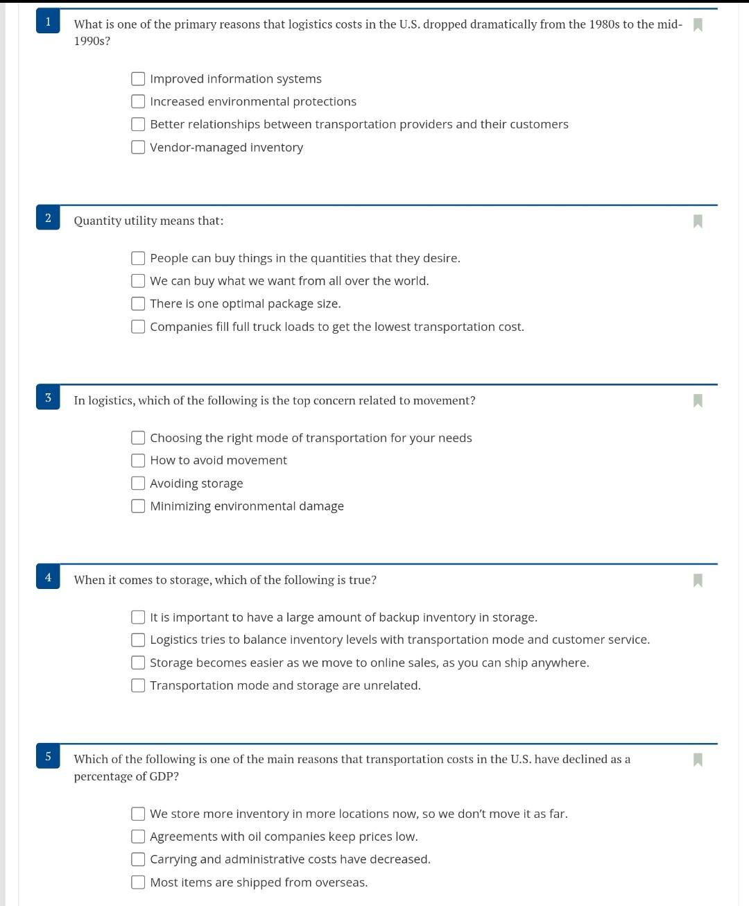 Solved What is one of the primary reasons that logistics | Chegg.com