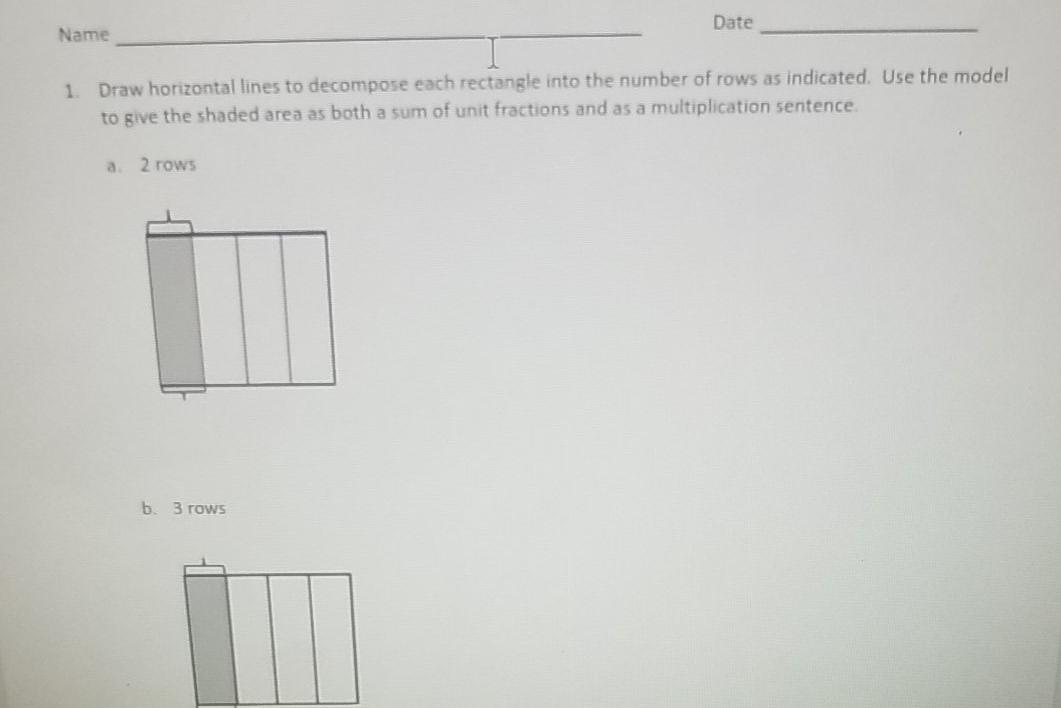 Solved Date Name 1 Draw horizontal lines to decompose each | Chegg.com