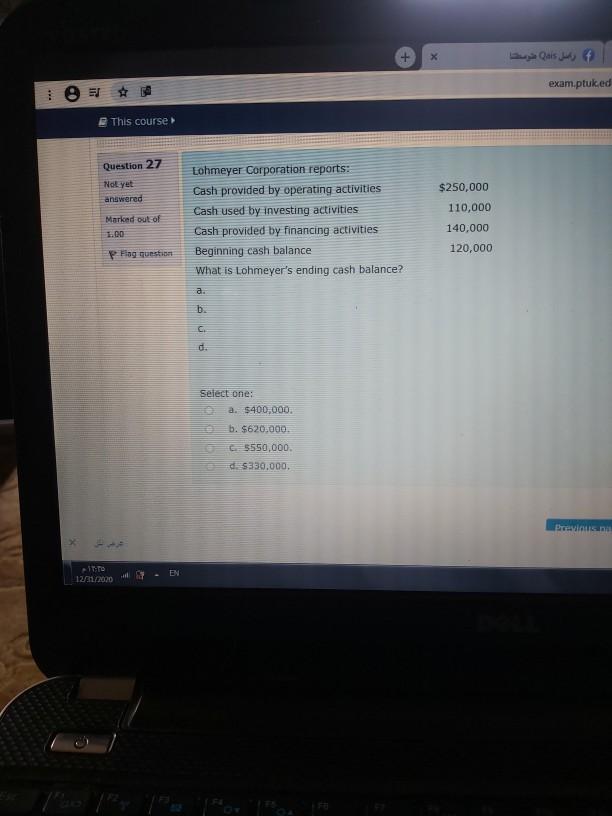 Solved راسل als شرما exam.ptuk.ed This course Question 27 | Chegg.com