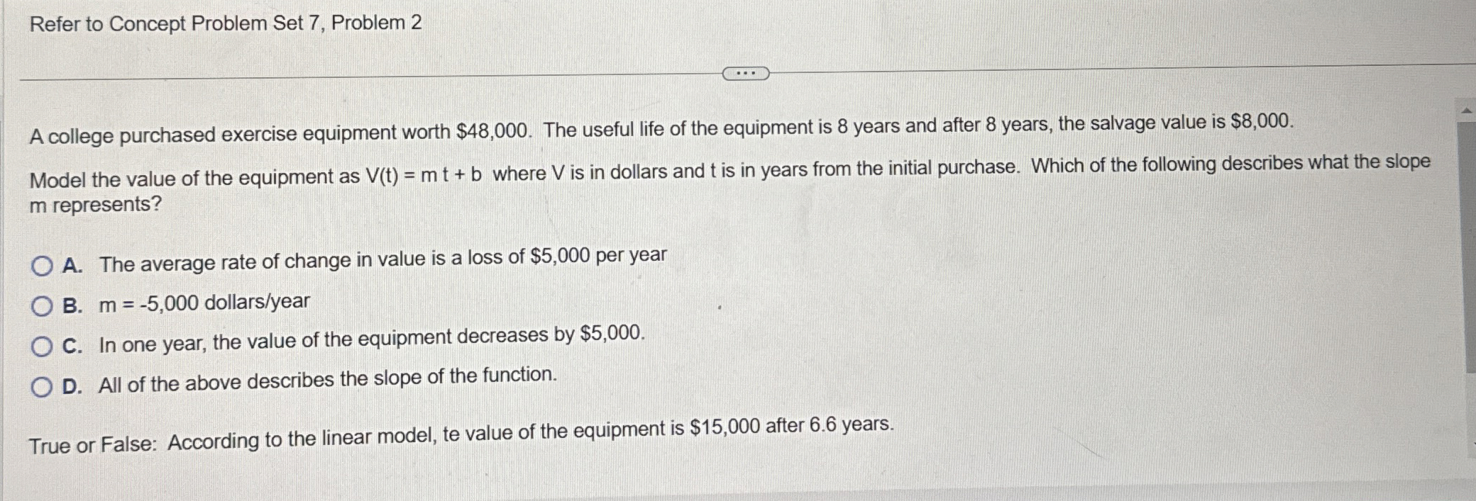 Solved Refer to Concept Problem Set 7, ﻿Problem 2A college | Chegg.com