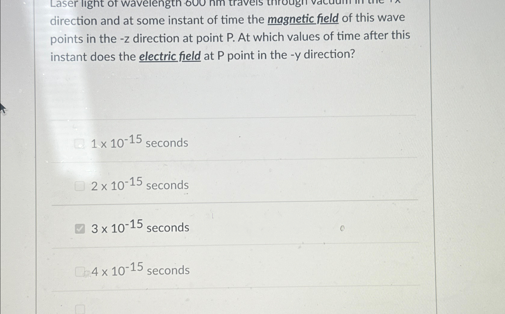 Solved direction and at some instant of time the magnetic | Chegg.com