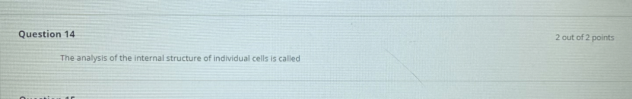 Solved Question 142 ﻿out of 2 ﻿pointsThe analysis of the | Chegg.com