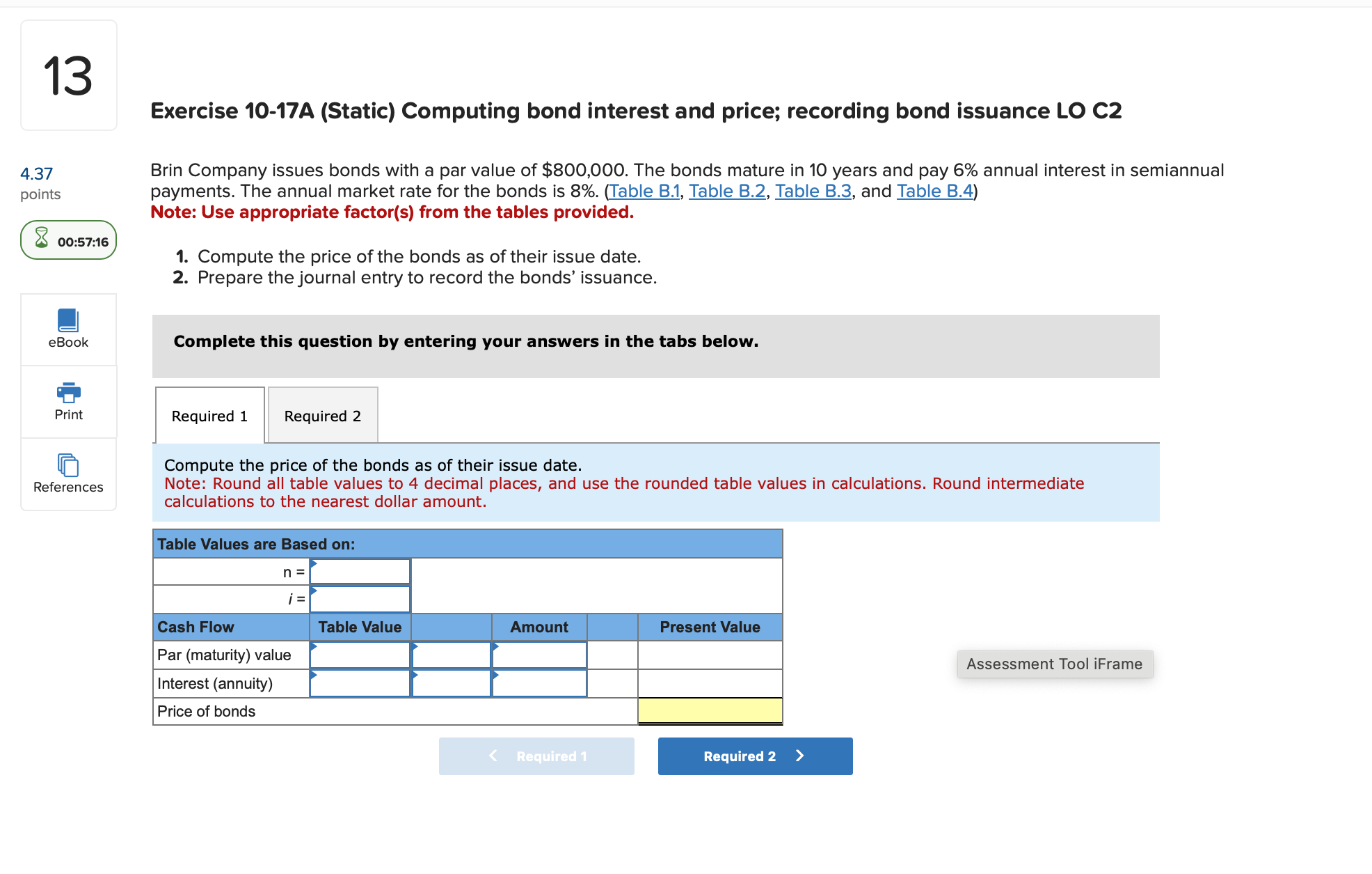 Solved 13Exercise 10-17A (Static) ﻿Computing bond interest | Chegg.com