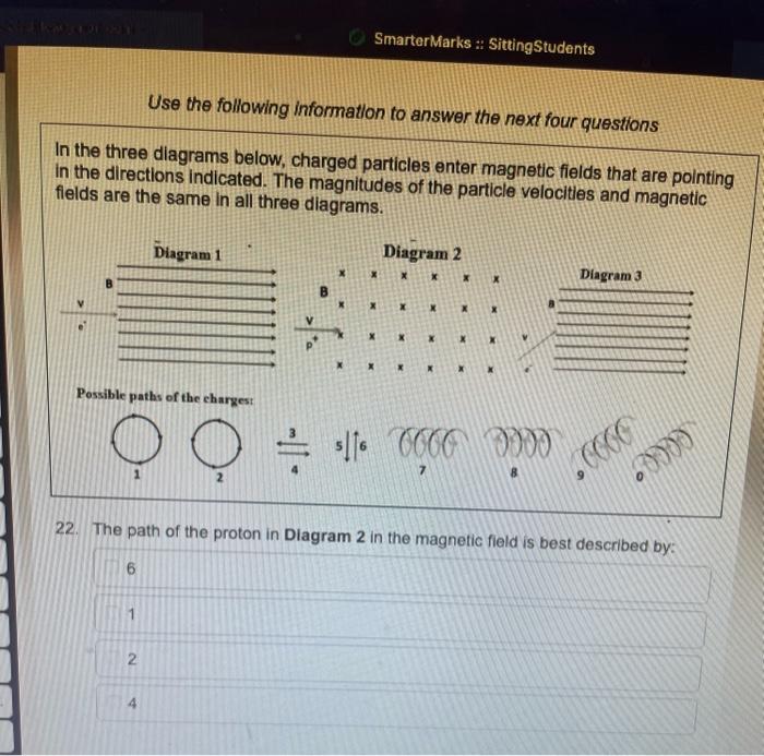 Solved In the three diagrams below, charged particles enter | Chegg.com
