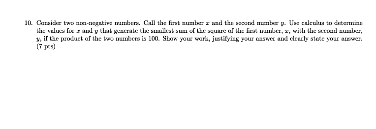Solved Consider two non-negative numbers. Call the first | Chegg.com