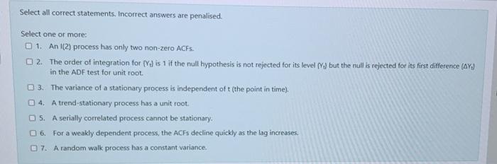 Solved Select all correct statements. Incorrect answers are | Chegg.com