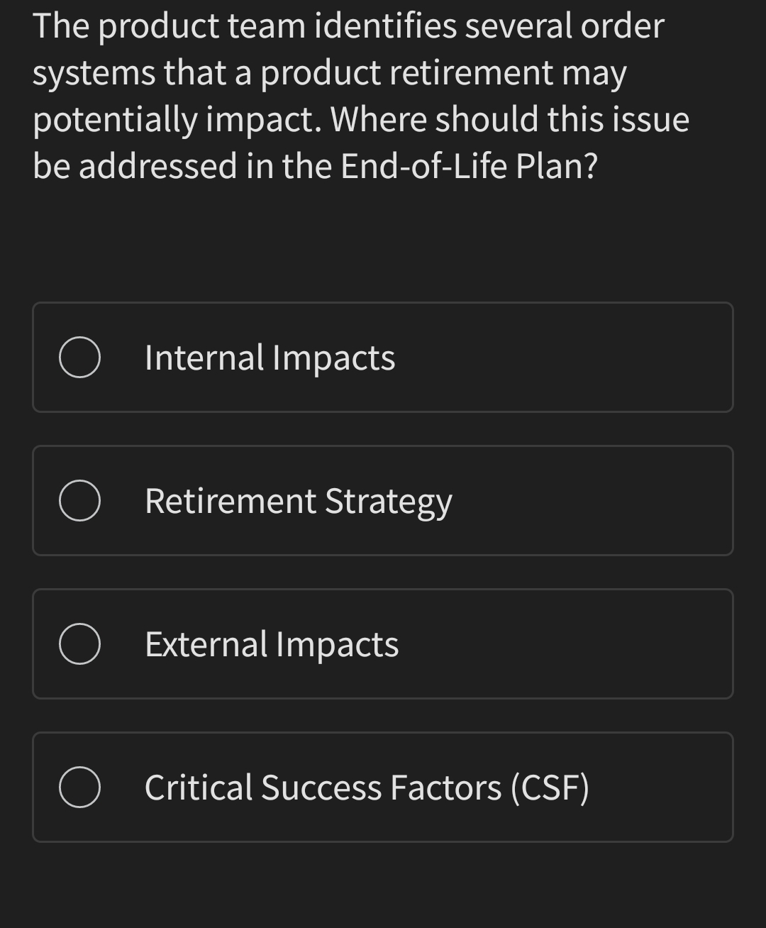 Solved The product team identifies several order systems | Chegg.com