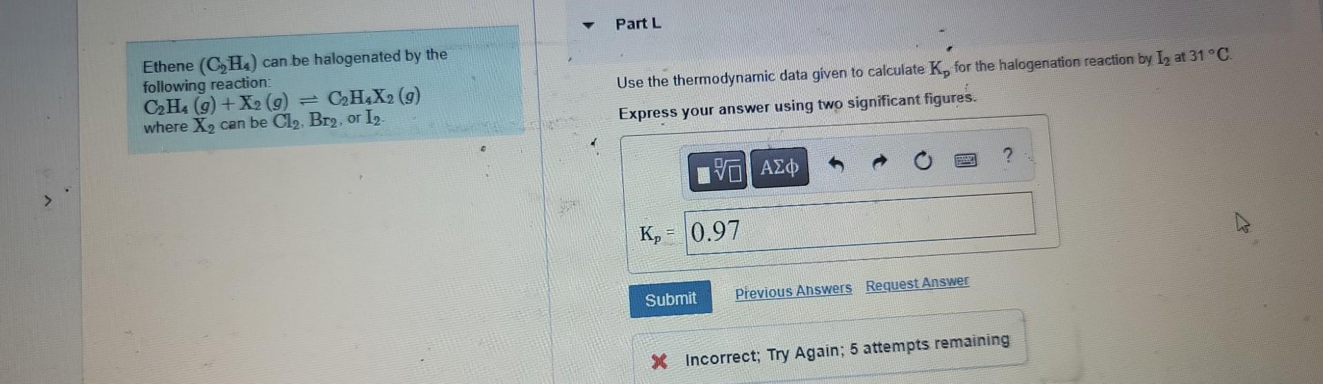 Solved Ethene (C2H4) can be halogenated by the following | Chegg.com