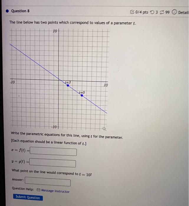 Solved The line below has two points which correspond to | Chegg.com