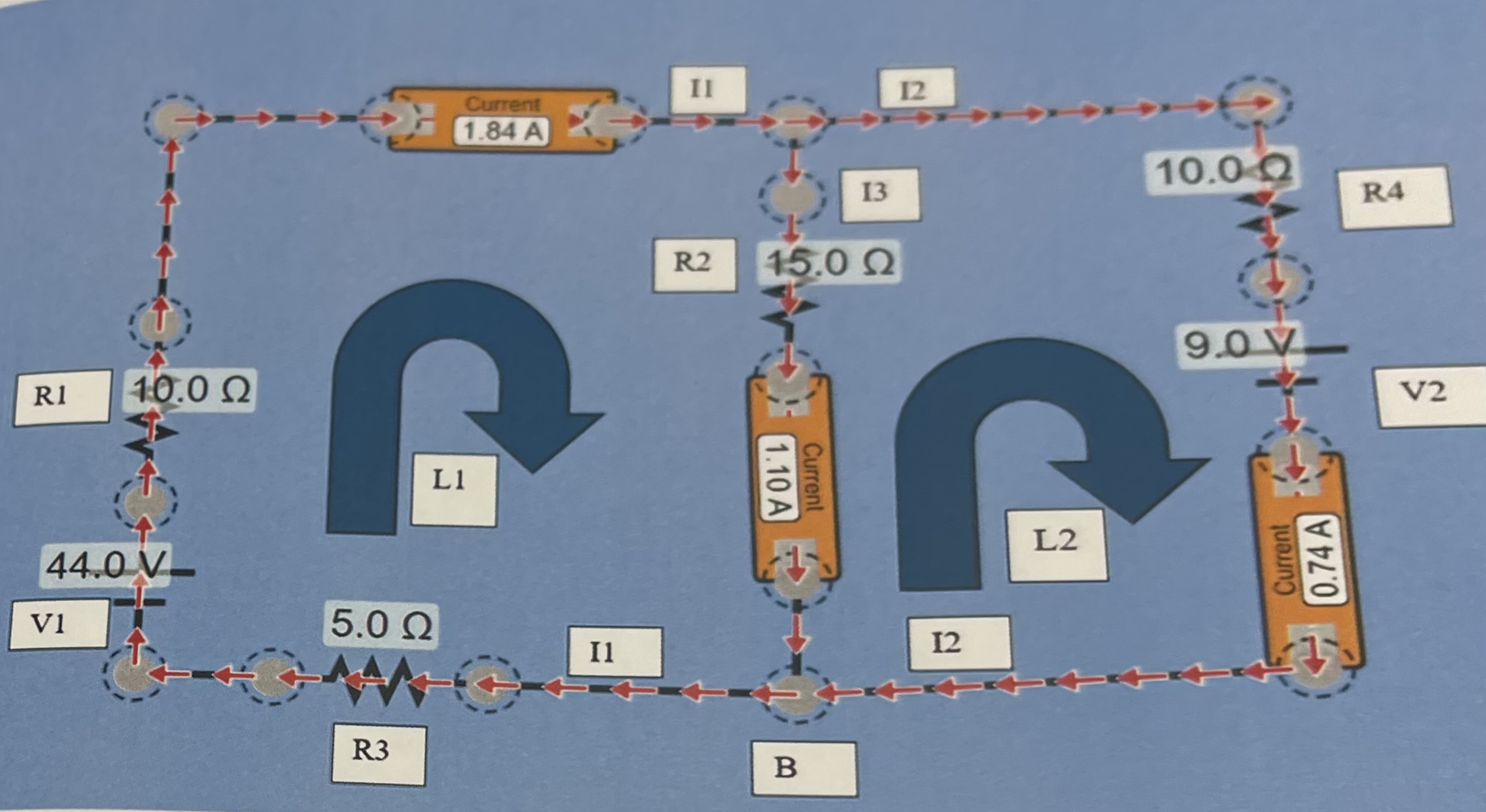 1. ﻿Write the equation for the voltage drops around | Chegg.com