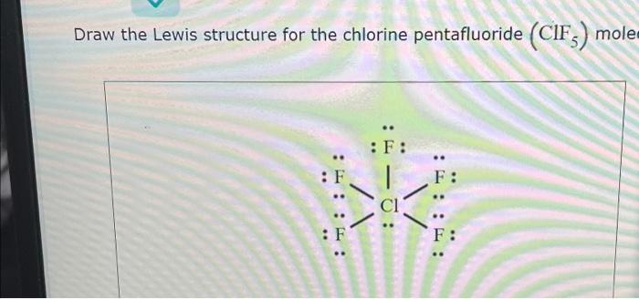 Solved Draw the Lewis structure for the chlorine | Chegg.com
