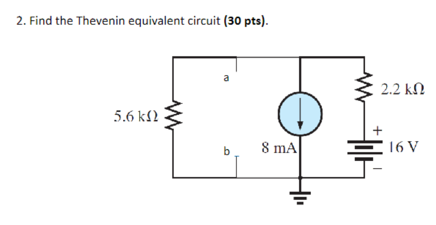 Solved Find the Thevenin equivalent circuit ( 30pts ) | Chegg.com