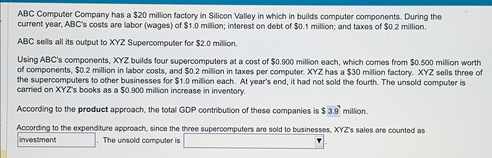 Solved ABC Computer Company has a $20 ﻿million factory in | Chegg.com